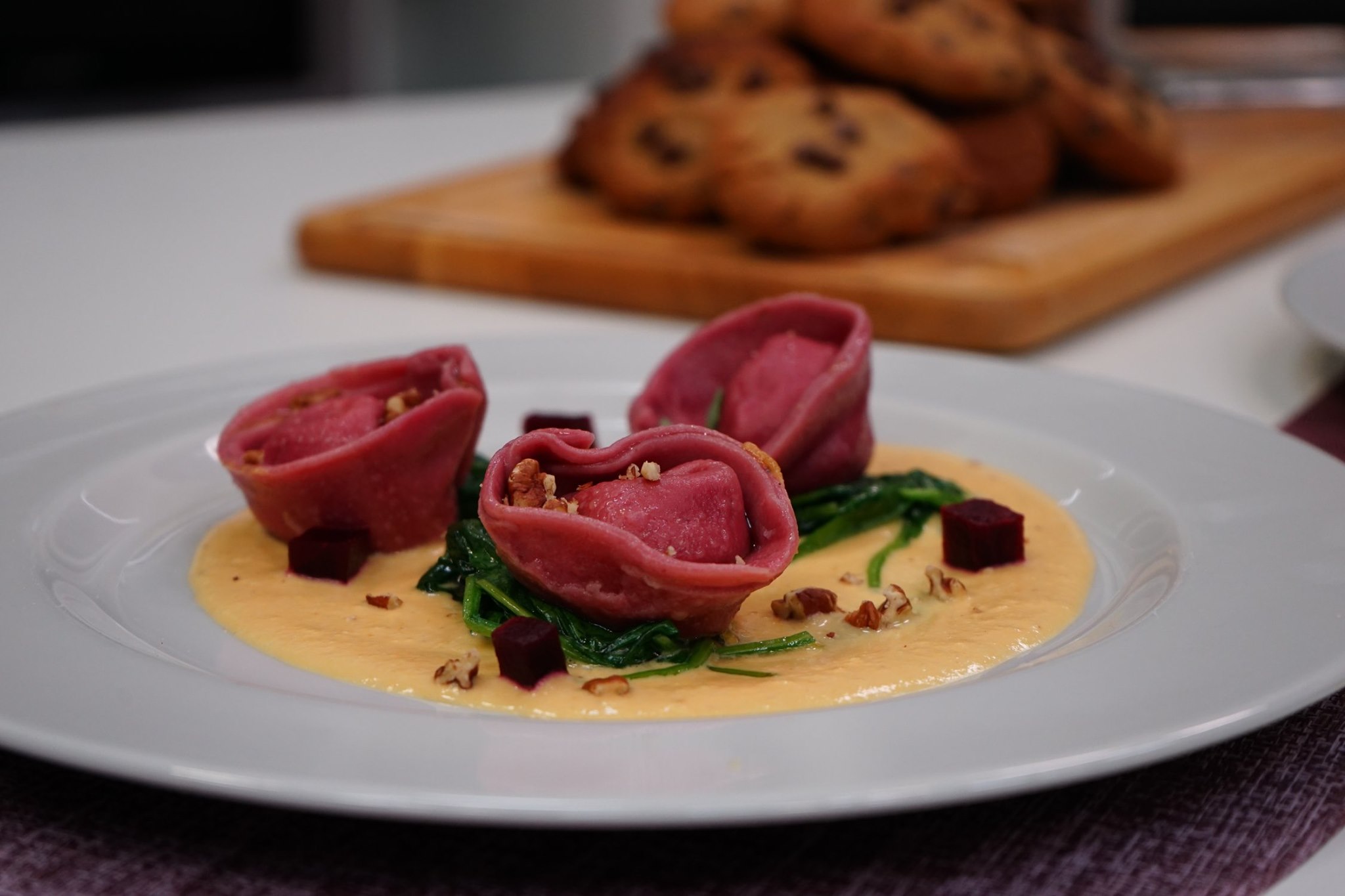 Beetroot Tortellaci with Chickpeas - M&Z p.l.c.