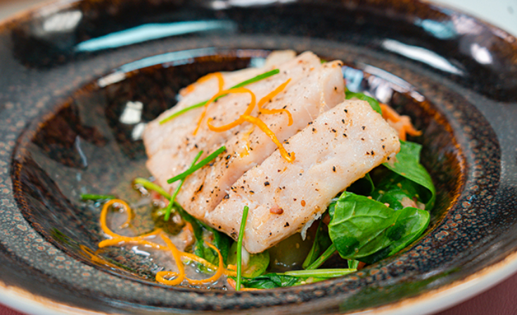 Pan-Fried Grouper with Apple & Mustard Dressing - M&Z p.l.c.
